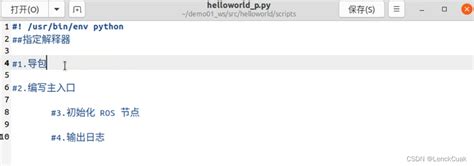 【ros机器人入门】12 Ros输出helloworld Csdn博客