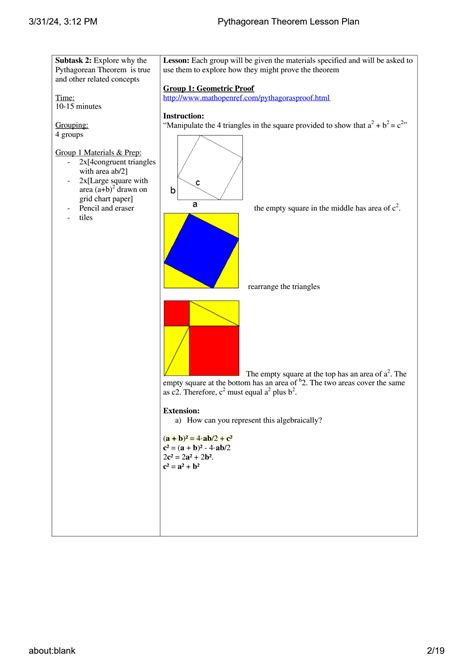 SOLUTION Pythagorean Theorem Lesson Plan Studypool