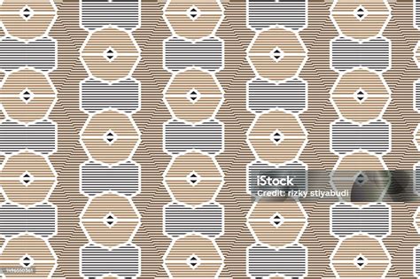 Abstract Horizontal Line Pattern Design Template Stock Illustration