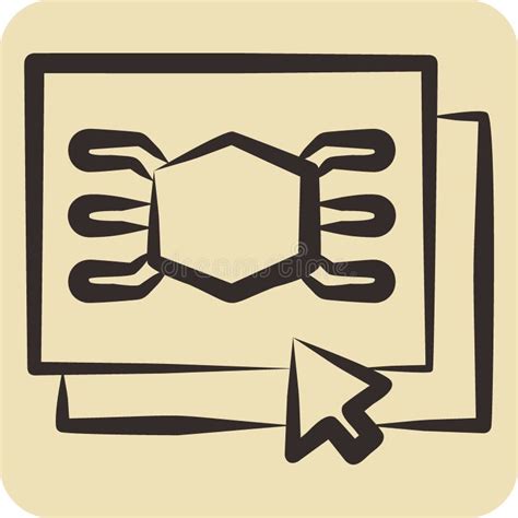 Icon Software Related To 3d Visualization Symbol Hand Drawn Style Simple Design Editable