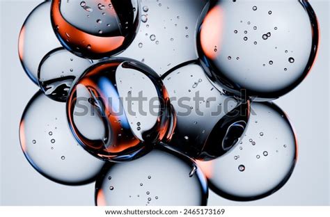 Abstract D Render Floating Liquid Transparent Stock Illustration Shutterstock