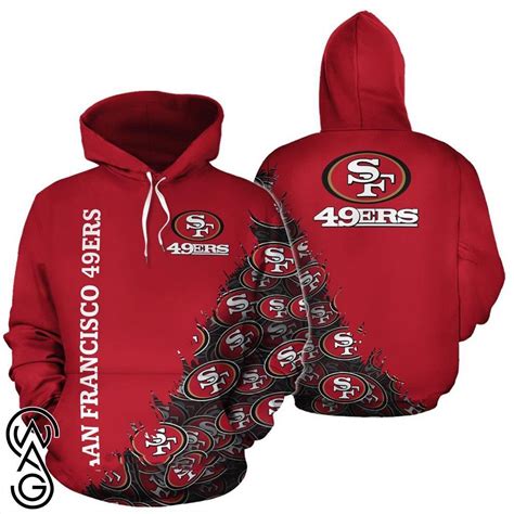 San Francisco 49ers Many Logo 3d Hoodie All Over Printed T Shirts Low