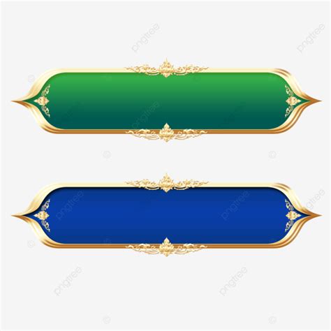 Thai Gold Gradient Green Blue Abstract Border Boundary Frame Kbach Khmer Blue Border Green