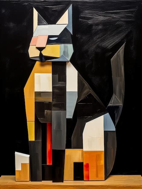 Premium Ai Image Cat Abstract Fragment