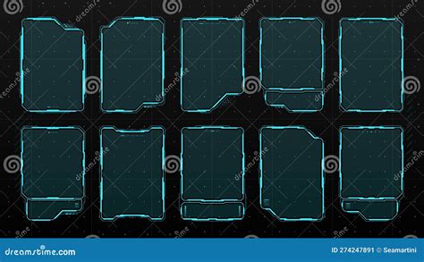 HUD Display Screen Frames Info Boxes UI Interface Stock Vector Illustration Of Template