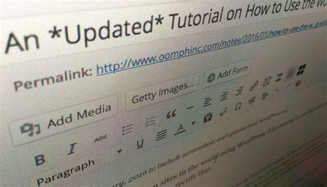 Use WordPress S WYSIWYG Editor Inside Oomph Oomph Inc