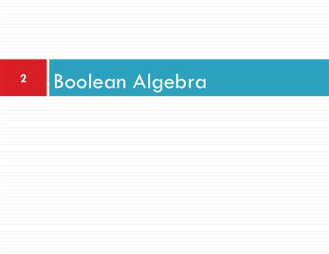 SOLUTION Chapter Boolean Algebra And Logic Circuits Studypool