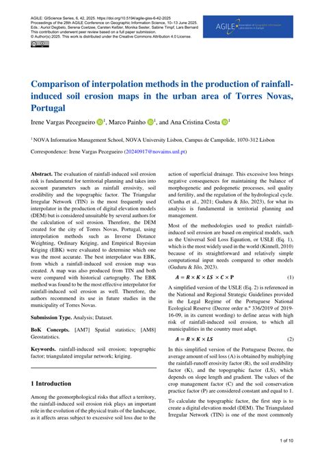 Pdf Comparison Of Interpolation Methods In The Production Of Rainfall