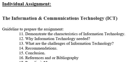Solved Individual Assignment The Information And