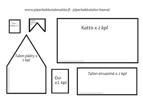 Tulostettavat Piparkakkutalon Kaavat Piparkakkutalon Akka