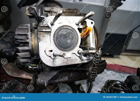 Motorcycle Engine Repair Overhaul And Reconditioning Stock Image Image Of Automobile