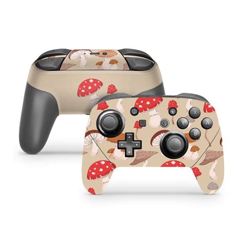 Nintendo Pro Switch Controller Skin Decals Mushrooms Wrap Vinyl