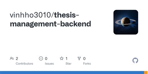 GitHub Vinhho Thesis Management Backend