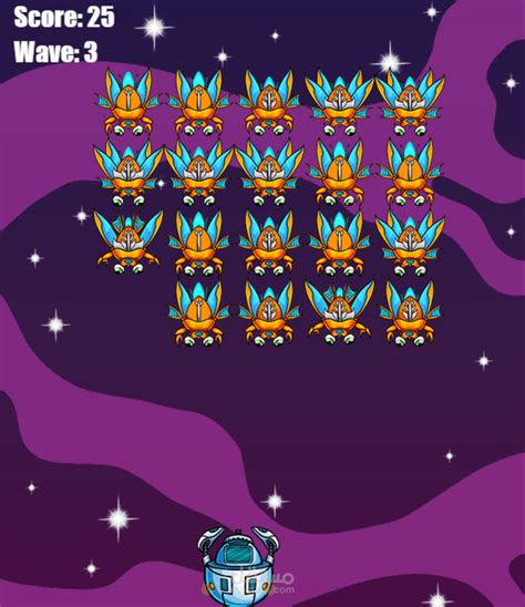 2d space shooter game development using html5 canvas and javascript مستقل