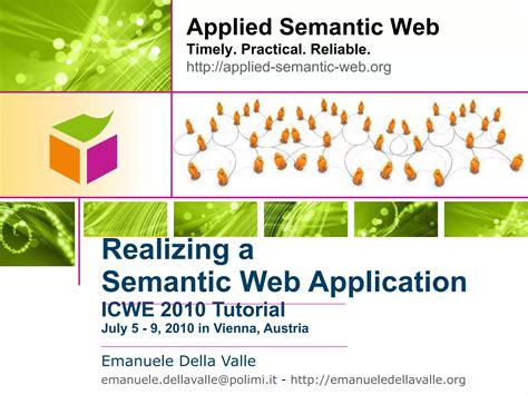 Realizing A Semantic Web Application Icwe 2010 Tutorial Ppt
