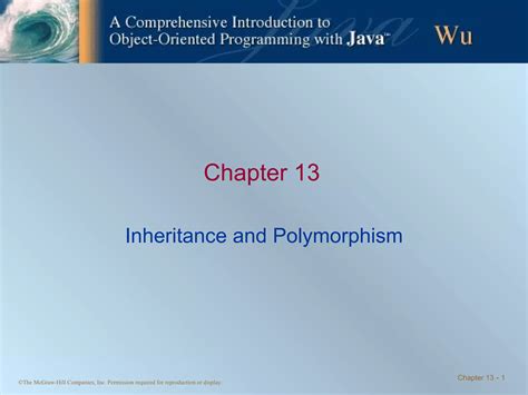 Chapter 13 Inheritance And Polymorphism Ppt