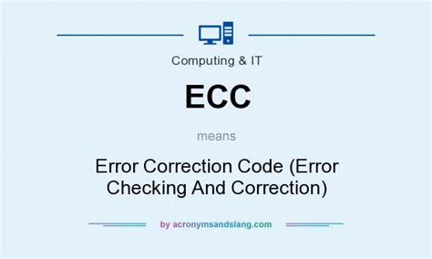 Ecc Error Correction Code Error Checking And Correction In