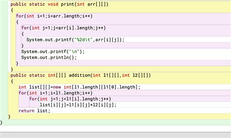 solved design a java program to implement matrix arithmetic