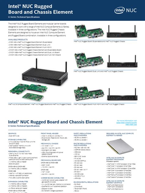 Intel Nuc Rugged Board Element Tech Spec Pdf Computer Architecture Intel