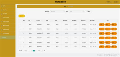 springboot毕设 高校学生管理系统 程序 论文 csdn博客