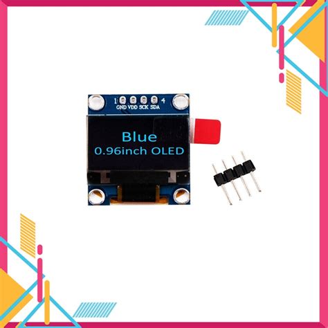 Oled Screen Module 0 96 Inch 128x64 I2C Blue SPI With Soldering Pins Shopee Philippines