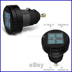 DIY Cigarette Plug TPMS Tire Tyre Pressure Monitor System 4 Internal Sensors Tire Pressure