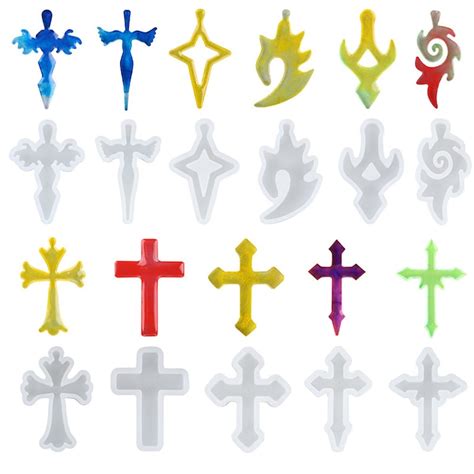Silicone Small Cross Molds Etsy
