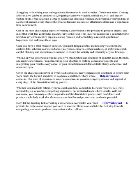 Undergraduate Dissertation Examples Media Pdf Methodology Thesis