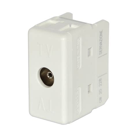 Gewiss Tv Socket Male 1 Module White Megatek