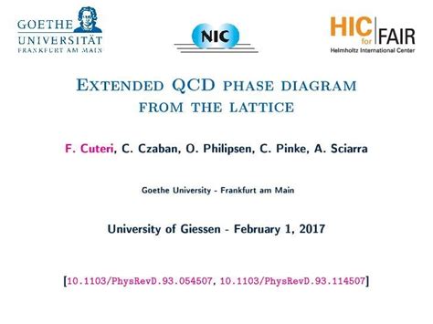 PDF Extended QCD Phase Diagram From The Lattice Outline QCD Phase Diagram Ta Real And