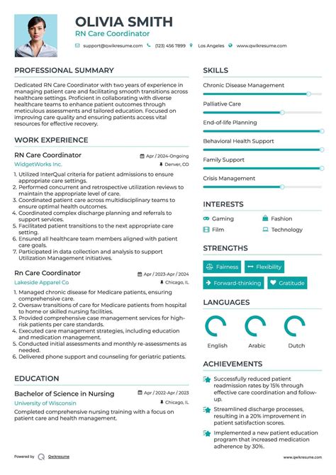 10 Rn Care Coordinator Resume Samples And Templates For 2026
