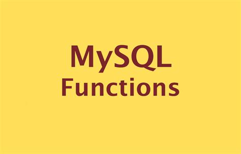 Các Hàm Cơ Bản Sử Dụng Trong Mysql Datalinksvn