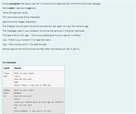 Solved Write A Program That Asks A User For His Name And His Chegg