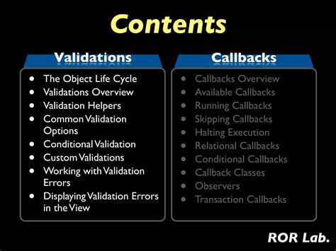 activerecord validations season 2 ppt