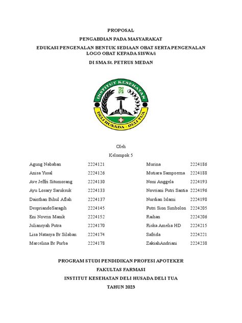 Proposal Pkm Kel V Pdf