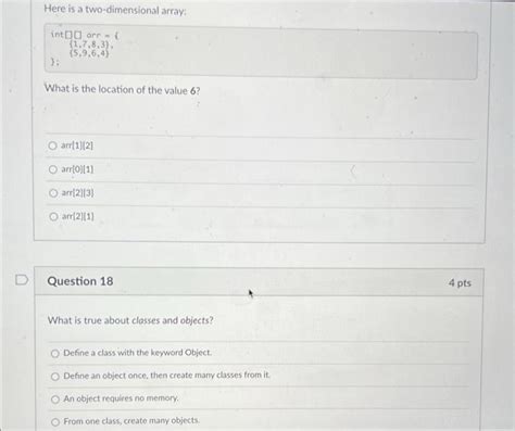 Solved Here Is A Two Dimensional Array Intoa Orr
