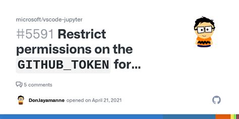 Restrict Permissions On The GITHUB TOKEN For GitHub Actions Issue Microsoft Vscode