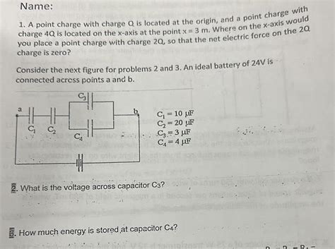 Solved Name A Point Charge With Charge Q Is Located At Chegg