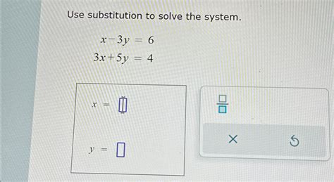 use substitution to solve the