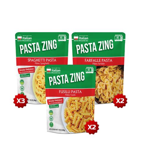 Pasta Zing Microwavable Variety Pasta Pack Of 7 2x