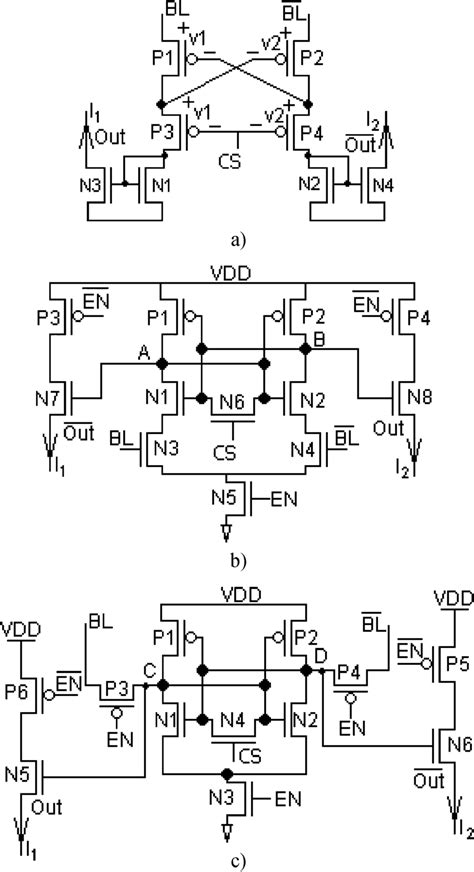 Local Sensing Stage Of Existing Sram Sense Amplifier A Download Scientific Diagram