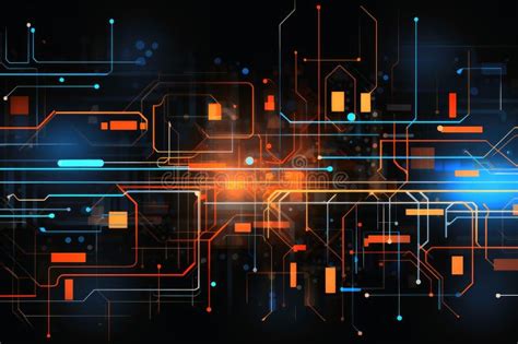 A Modern Circuit Design Technology For Cyberspace Stock Illustration Illustration Of Processor