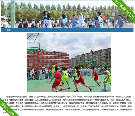 校园篮球主题大学生网页制作作业成品模板学生网页设计制作作业网页制作作业成品网页设计作业计算机毕业设计php作业asp作业网页模板