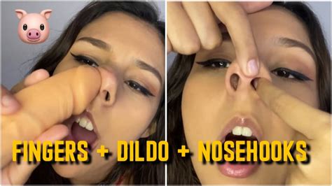 Fucking My Nose With My Dildo Fingers Nosehooks Big Nose Babee Clips4sale