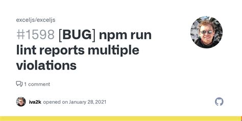 Bug Npm Run Lint Reports Multiple Violations · Issue 1598 · Exceljs