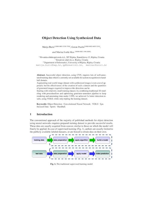 Pdf Object Detection Using Synthesized Data · Object Detection Using