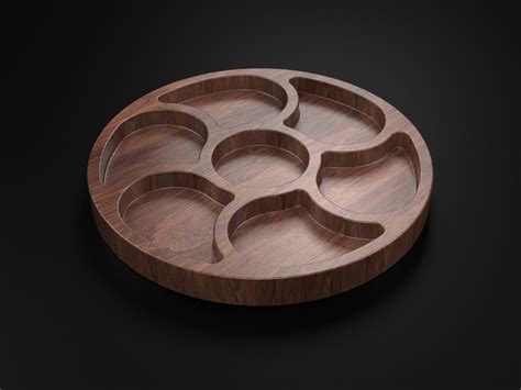 Fichier Stl Round Tray Files For Cnc Router And 3d Printer 3d Model