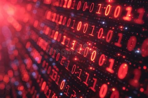 Digital Binary Coding On Network Futuristic Technology Background