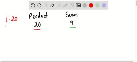 solved fill in the chart by finding two numbers that have the given