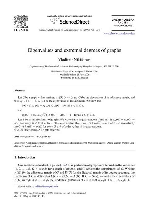 pdf eigenvalues and extremal degrees of graphs dokumen tips